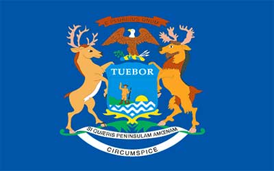 Michigan State Flag - 150 x 90cm - Service Plus Price - MyFlag